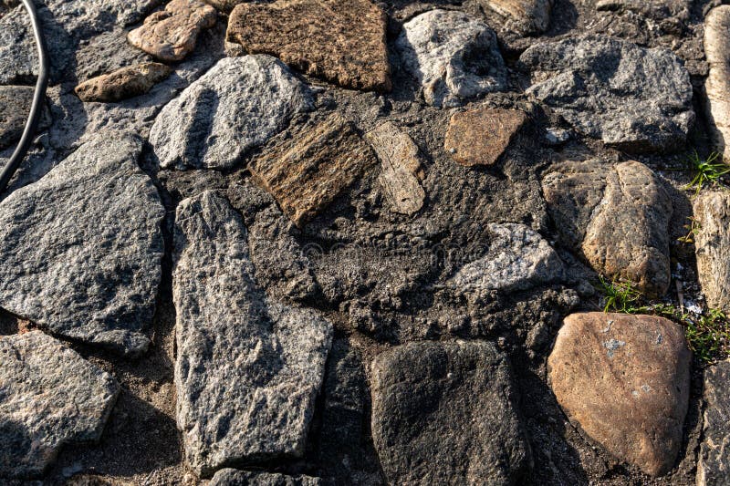 Texture of Stones on the Ground. Ancient Architecture Stock Image ...