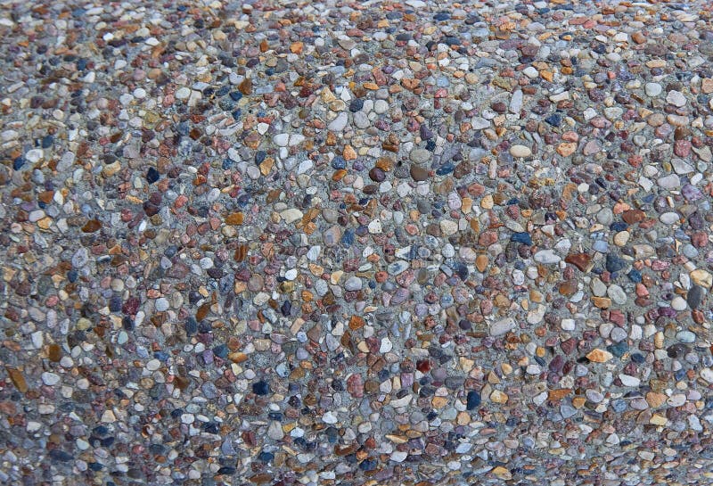 Texture of Stones in a Light-colored Concrete Fence, Crushed Stone ...