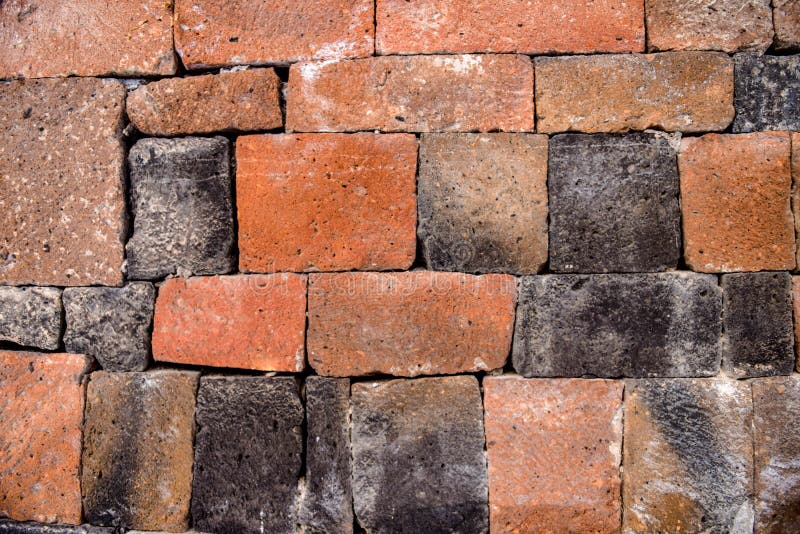 The Texture of the Stones with a Red Tuff Stock Image - Image of ...