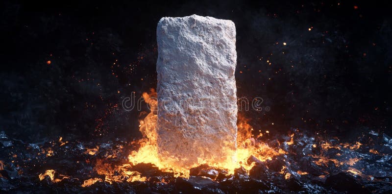 Texture of Stones Rising from Ashes in a State of Fire, Rebirth and ...