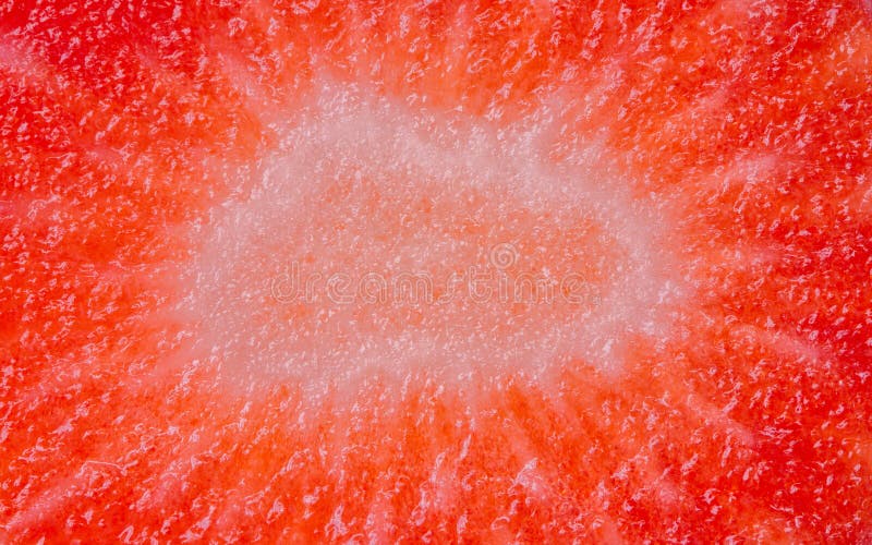 Texture of Strawberry Inside Closeup. Stock Photo - Image of freshness ...