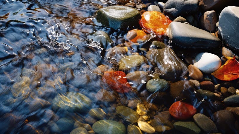 Texture stream water stock illustration. Illustration of stones - 371822431