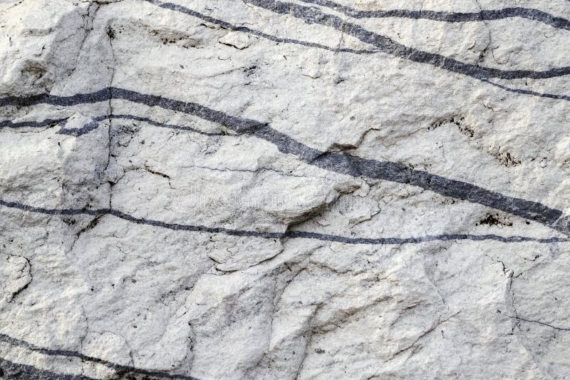 Texture of a Striped Black and White Natural Stone with Layer Structure ...