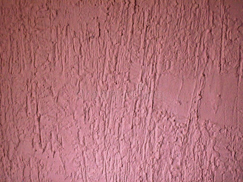 Texture. the Stucco Wall is Painted in Soft Pink Color, with Flowing ...