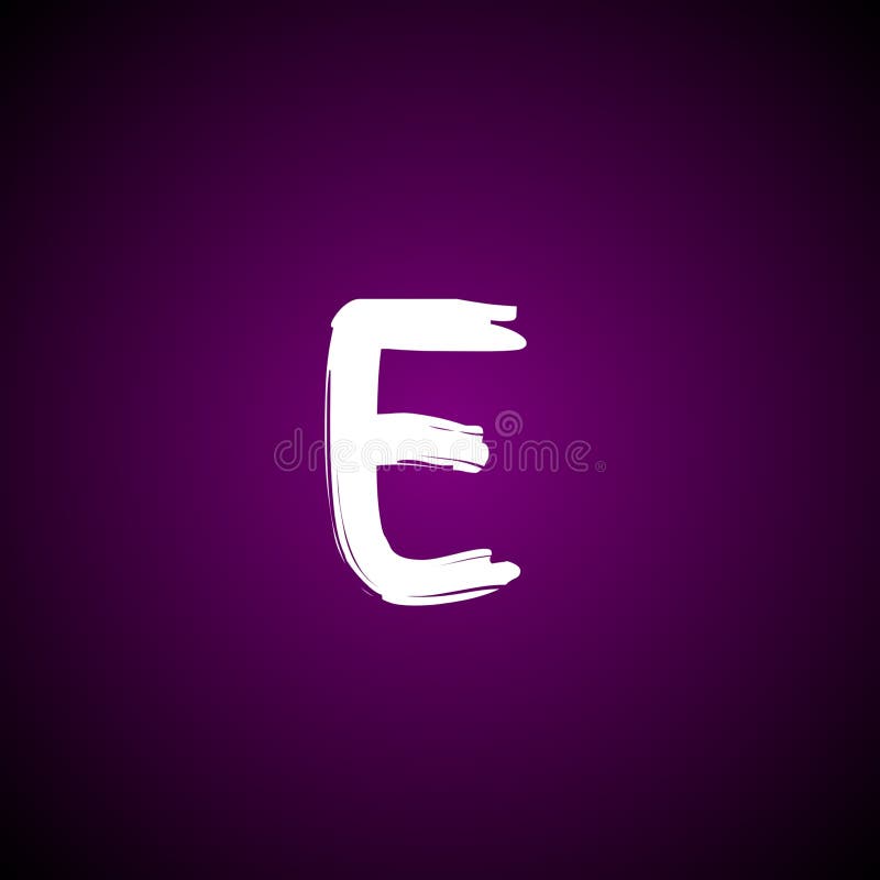 Texture Stylish Image of E Alphabet in White Color Stock Illustration ...