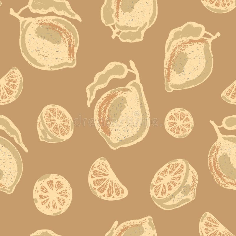 Texture Stylized Pattern with Lemons and Limes Seamless Endless Vector ...