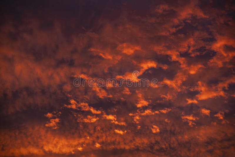 Background of a Red Sunset with Clouds Stock Photo - Image of beautiful ...