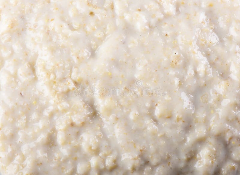 The Texture of the Surface of Freshly Cooked Oatmeal Stock Image ...