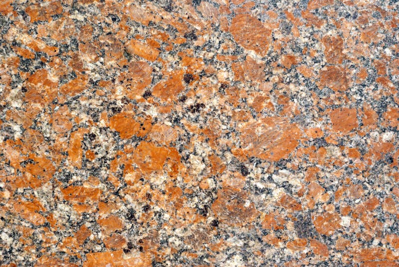 Texture - the Surface of a Granite Slab with Orange Impregnations Stock ...
