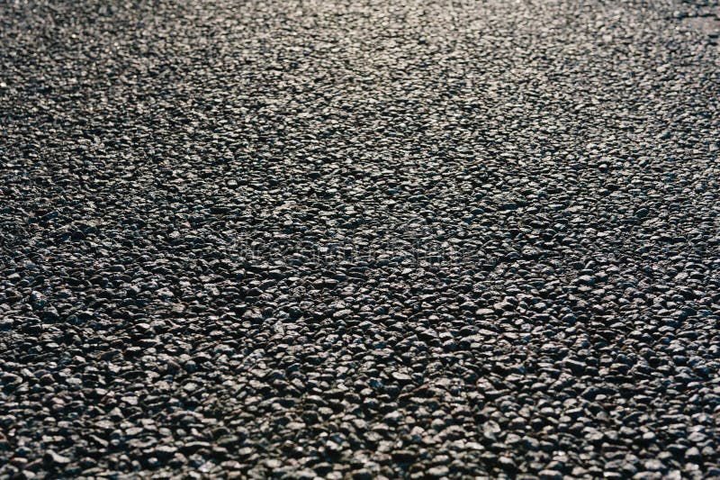 Texture, Surface of Rough Asphalt. Side View of a Dark Gray Granular ...