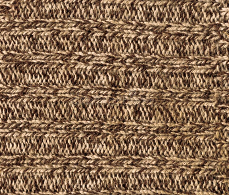 Texture of a Surface of a Rough Brown Wool Knitted Fabric Stock Image ...