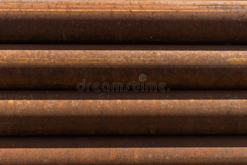 The Texture of the Surface of Rusty Metal Pipes, Background. Stock ...