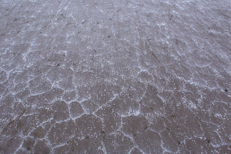 The Texture of the Surface of the Salt-cracked Shore with Large ...