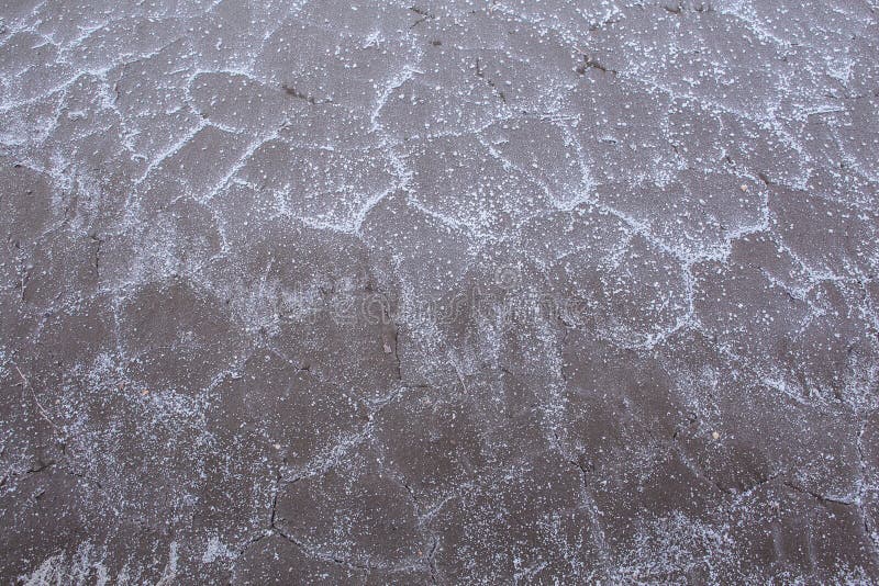 The Texture of the Surface of the Salt-cracked Shore with Large ...