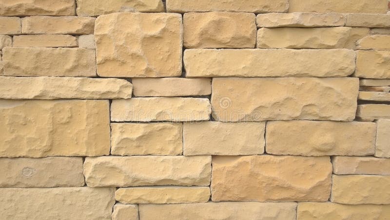 Texture of Tan Sandstone Wall with Smooth Fitted Stones and Visible ...