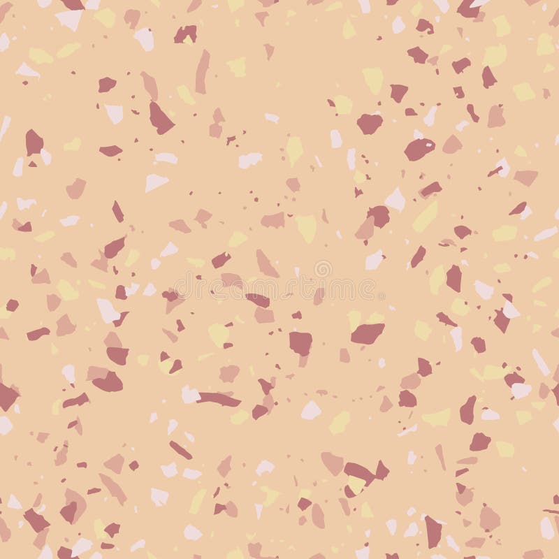 Texture Terrazzo Flooring. Pastel Cream Brown Seamless Pattern. Marble ...