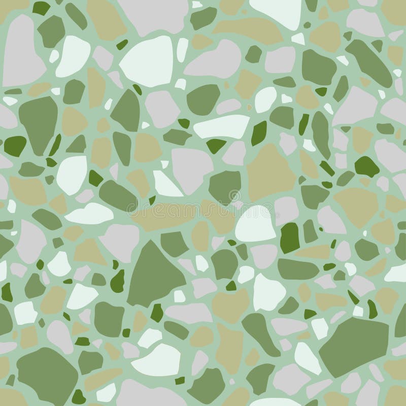 Green Color Terrazzo Material Seamless Pattern Stock Illustrations ...