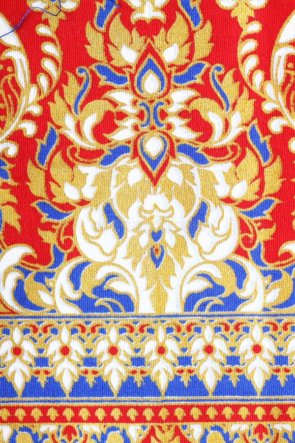 Texture of Thai Style Cloth Stock Image - Image of style, handmade ...