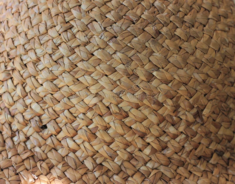 The Texture of Thatched Wicker Hat Stock Image - Image of bright ...