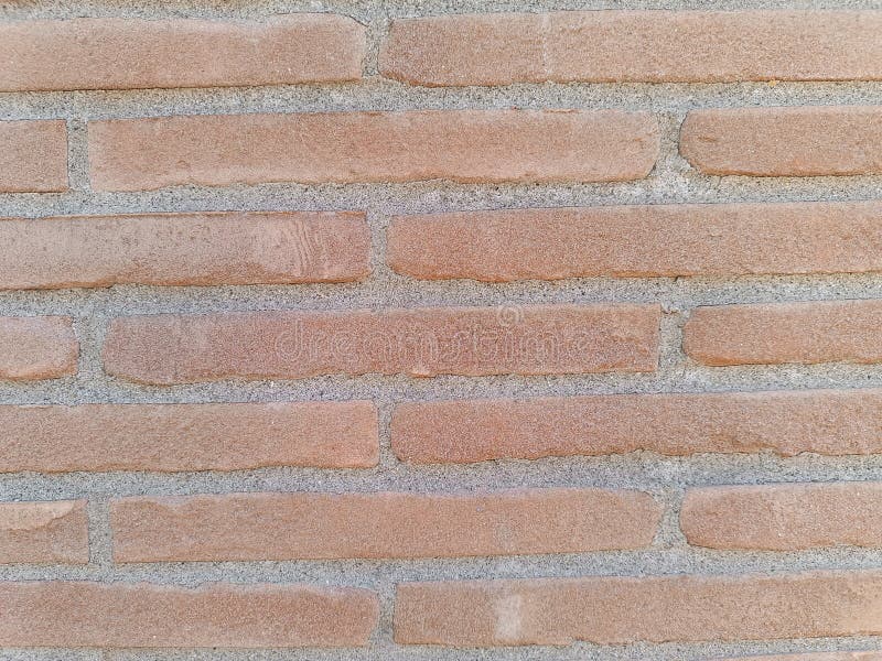 Texture of Thin and Long Light Pink Bricks Stock Photo - Image of ...