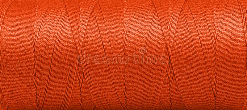 Spool of Orange Sewing Thread Isolated on White Stock Photo - Image of ...