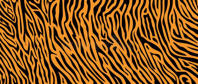 Texture Tiger Orange Stripe Black Background Stock Vector ...