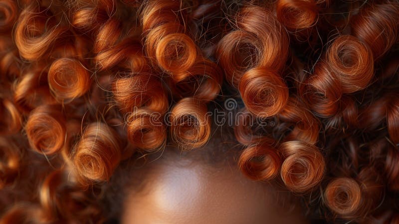 Texture of Tightly Coiled Curls Springing from the Scalp in a Dense and ...