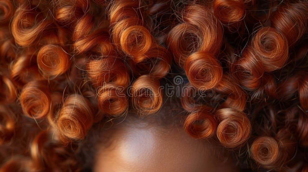 Texture of Tightly Coiled Curls Springing from the Scalp in a Dense and ...