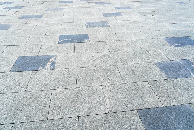 The Texture of a Tiled Pavement with Perspective. Stock Photo - Image ...