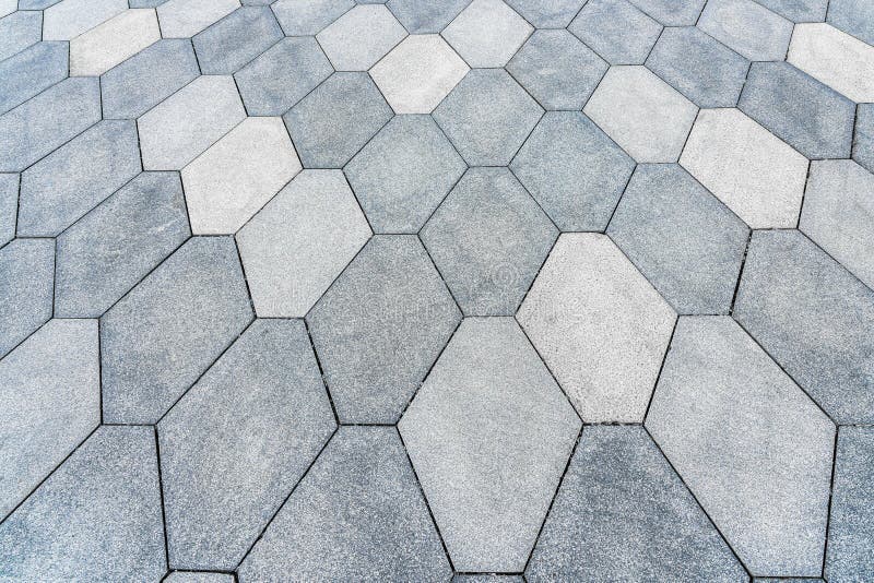 The Texture of a Tiled Pavement with Perspective. Stock Photo - Image ...