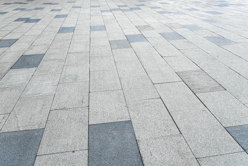 The Texture of a Monotonous Tiled Pavement with Perspective. Stock ...