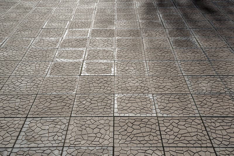 The Texture of a Tiled Pavement with Perspective. Stock Image - Image ...