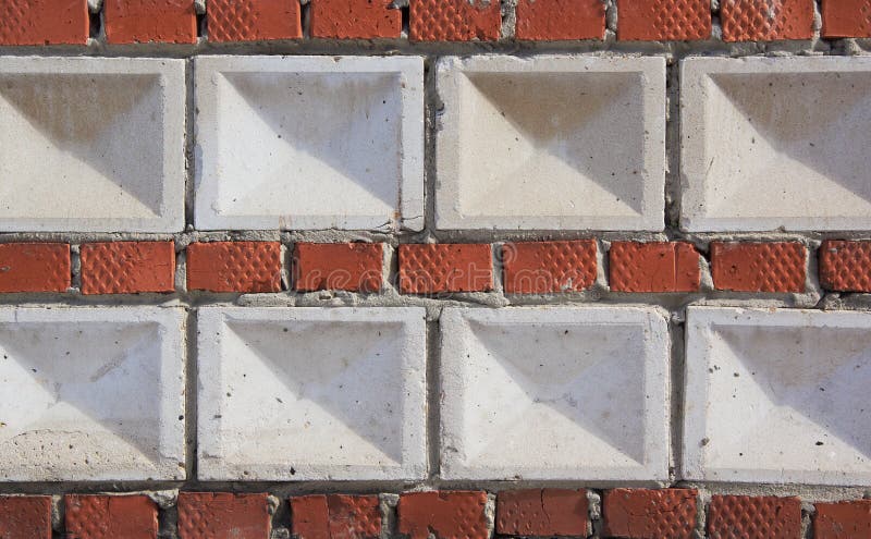 Textured Design Using Decorative Tiles and Bricks Stock Image - Image ...