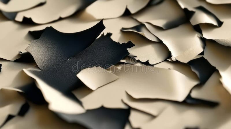 Texture of Torn Burnt Paper and White Ash Chaos for Abstract Design and ...