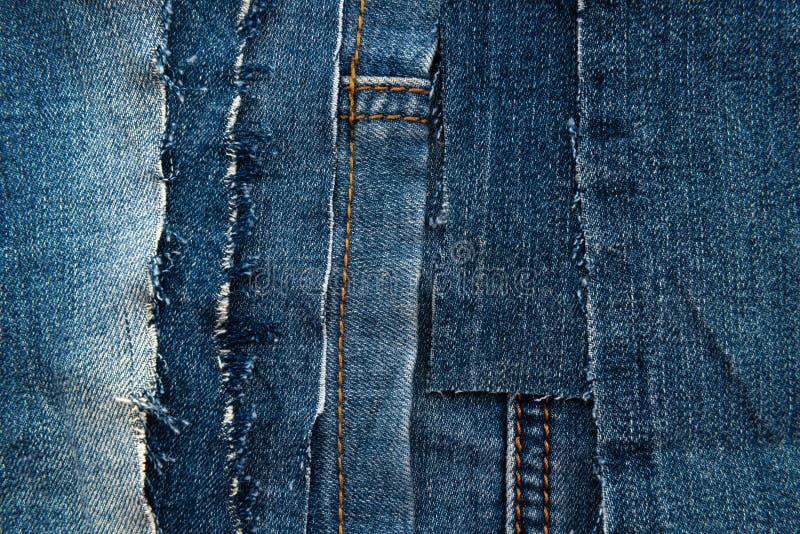 Texture from Torn Pieces of Denim. Jeans Texture Stock Photo - Image of ...