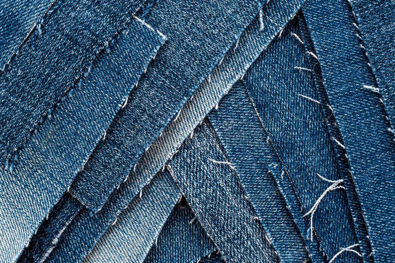 Texture from Torn Pieces of Denim. Jeans Texture Stock Photo - Image of ...