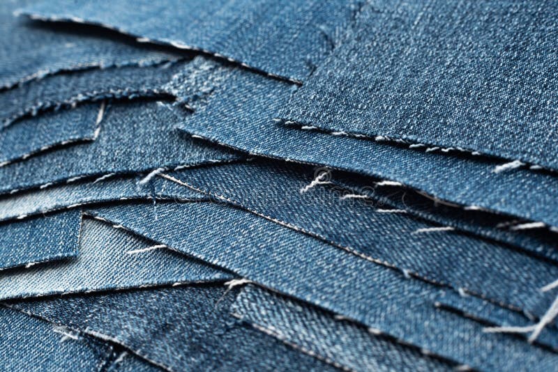 Texture from Torn Pieces of Denim. Jeans Texture Stock Photo - Image of ...