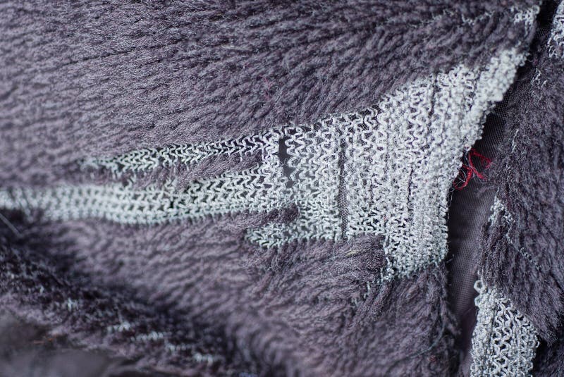 Texture of Torn White Hole on Brown Wool Matter Stock Image - Image of ...