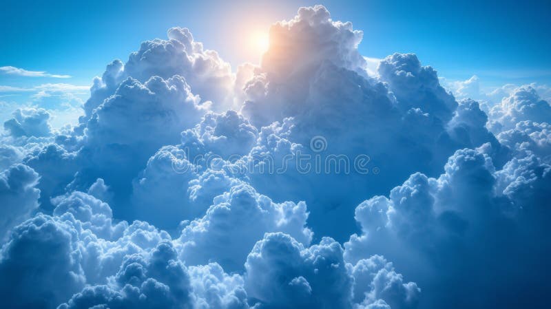 Texture of Towering Cumulus Clouds with a Mix of Light and Shadows ...