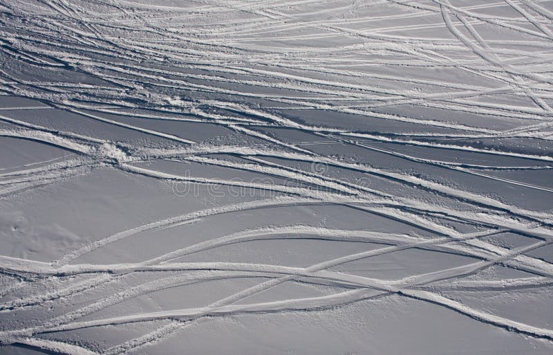 Texture of Track for Ski and Snowboarding Stock Image - Image of ...