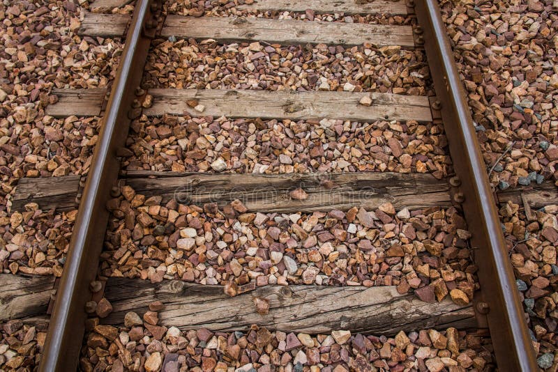 Texture of the Train Tracks Stock Image - Image of road, direction ...