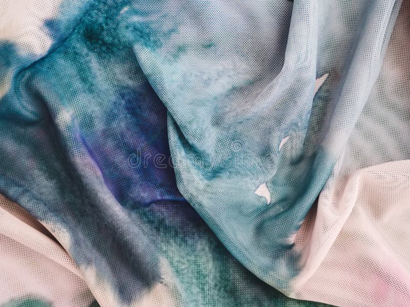 Texture of Translucent Mesh Blouse Close-up. Polyester Fabric Painted ...