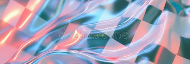 Texture of Transparent Plastic with Distorted Checkered Patterns and a ...