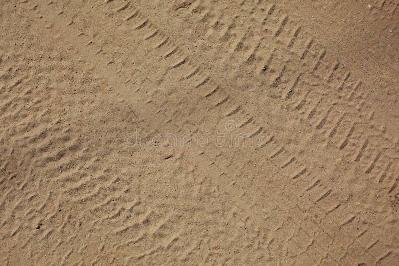 Texture Tread Marks in the Sand Stock Photo - Image of wheel, tyre ...