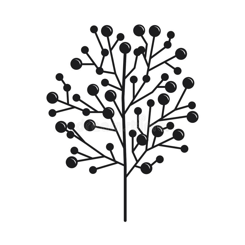 Texture tree and berries stock vector. Illustration of floral - 250379616