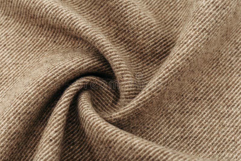 Texture of Twisted Dense Material of Brown Color. Piece of Fabric with ...