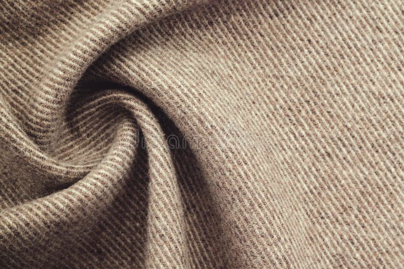 Texture of Twisted Dense Material of Brown Color. Piece of Fabric with ...