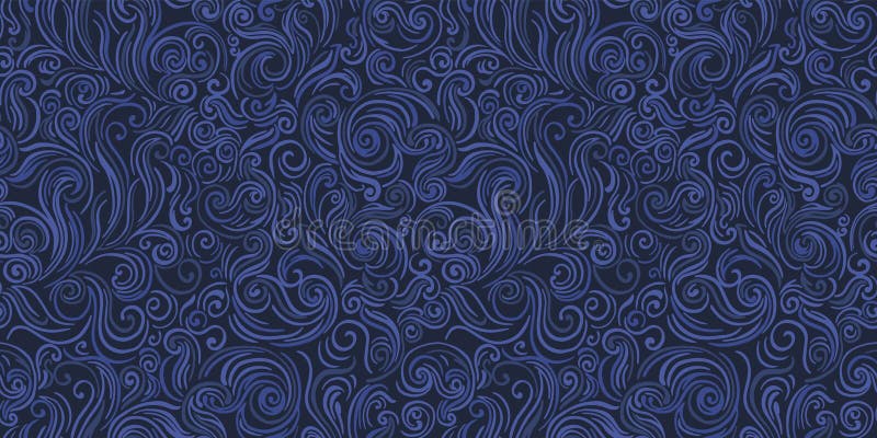 Texture Twisted Line Shape Seamless Pattern. Vector Hand Drawing Unique ...