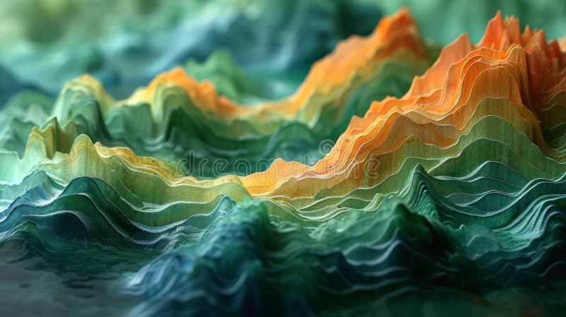 Texture of Undulating Ripples Resembling a Mountain Range in Miniature ...