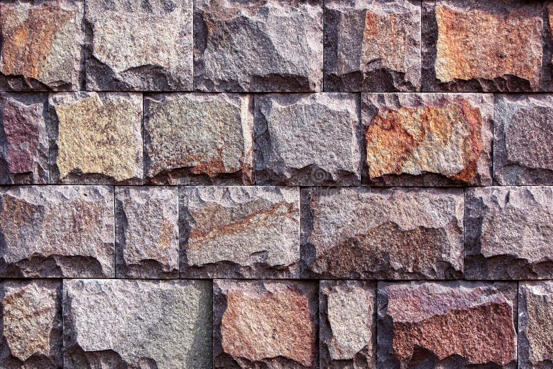 Background, Texture, Laying of a Multi-colored Natural Stone Stock ...